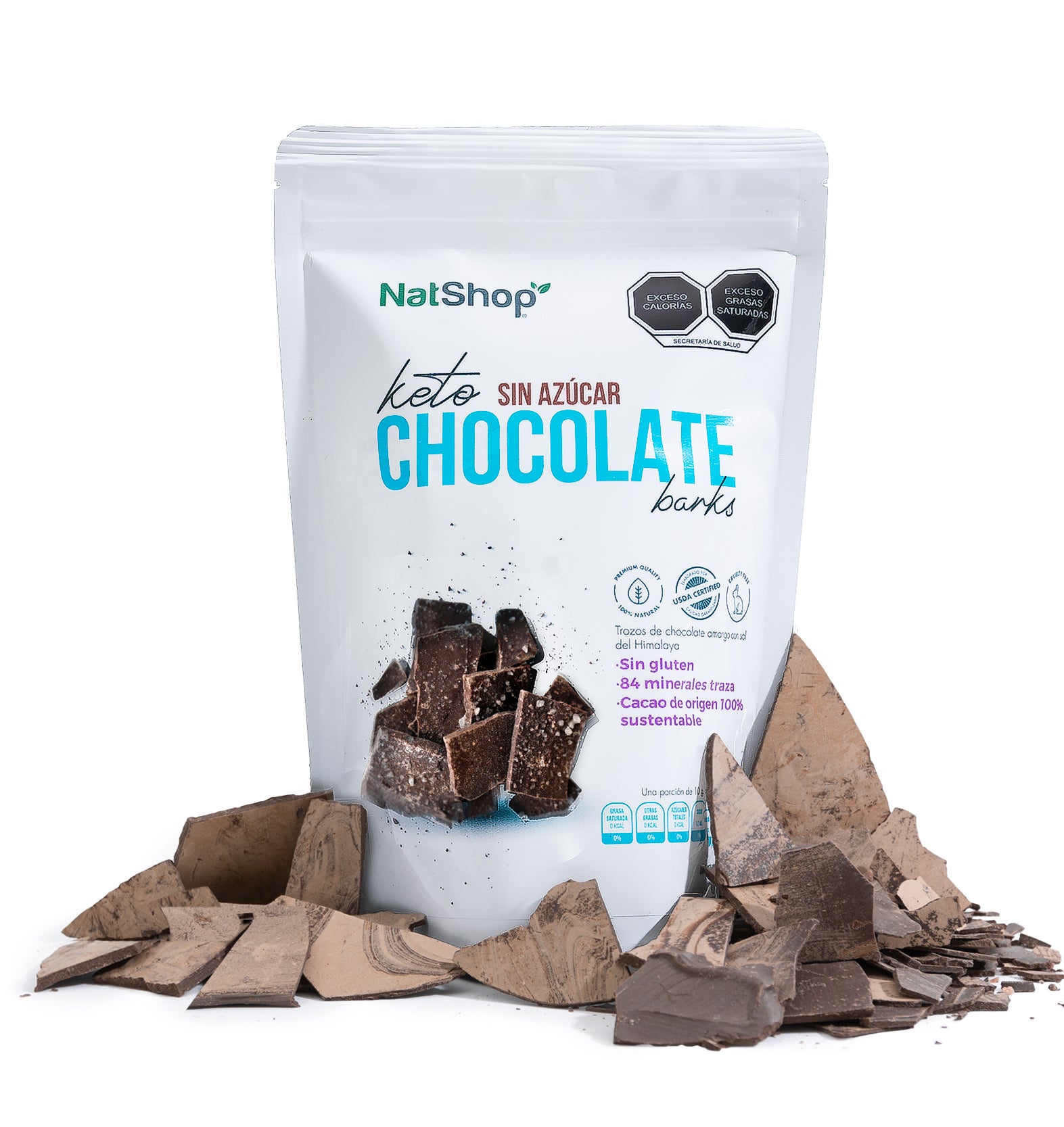 Chocolate Amargo Sin Azúcar Alto en Polifenoles y Minerales Traza 250g ...